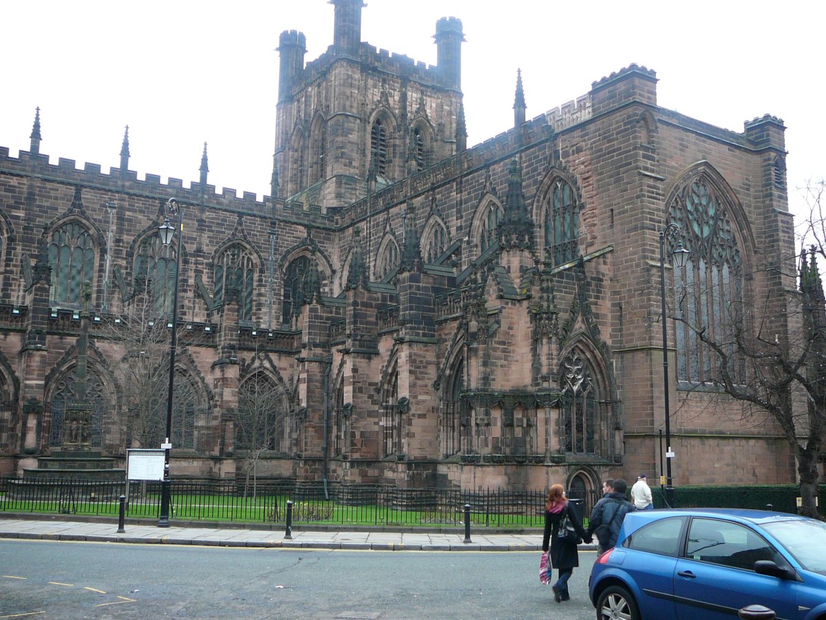 Chester Katedrale England Urlaub Foto Wallpaper