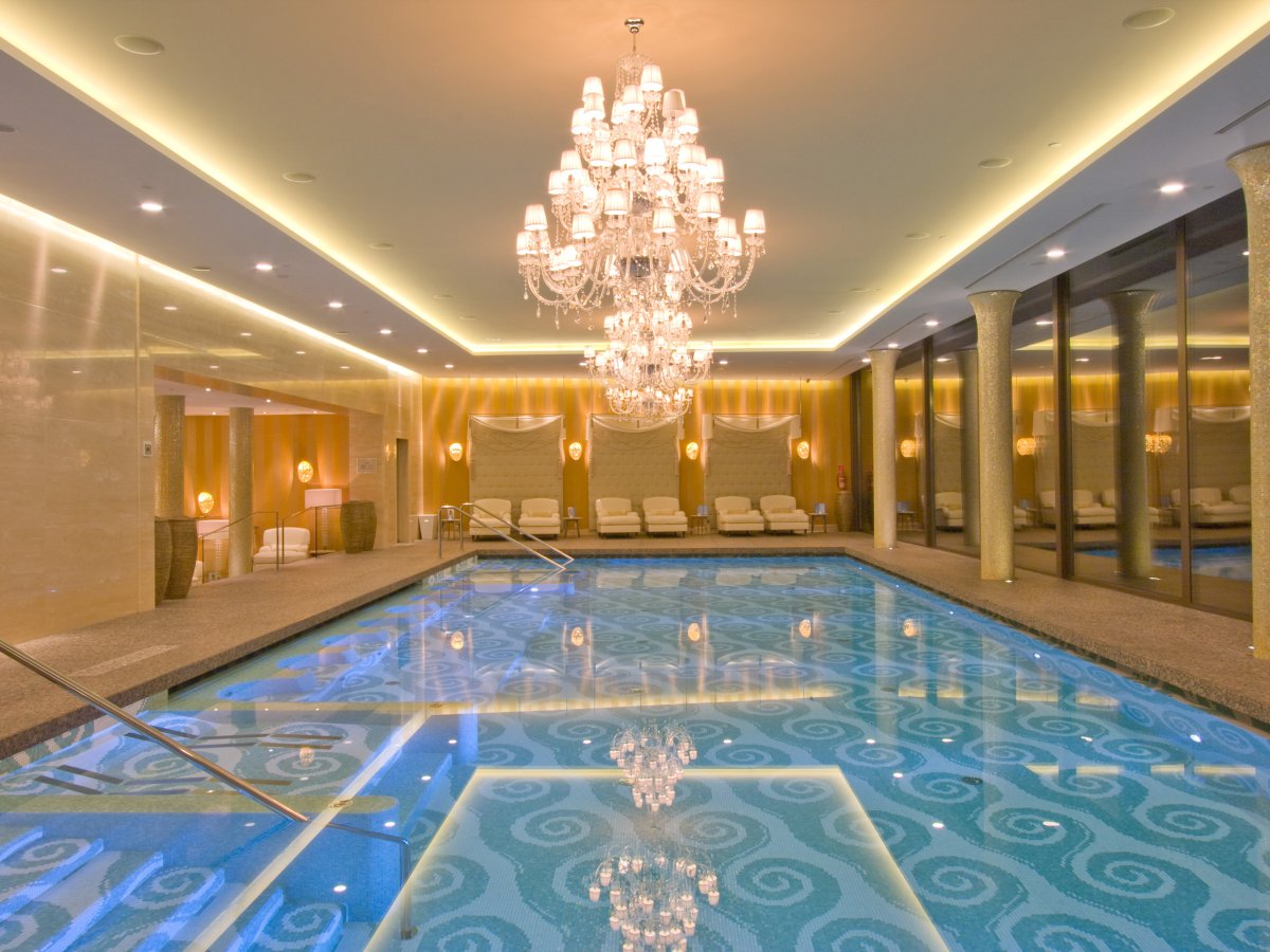 Pool At Night Wallpaper