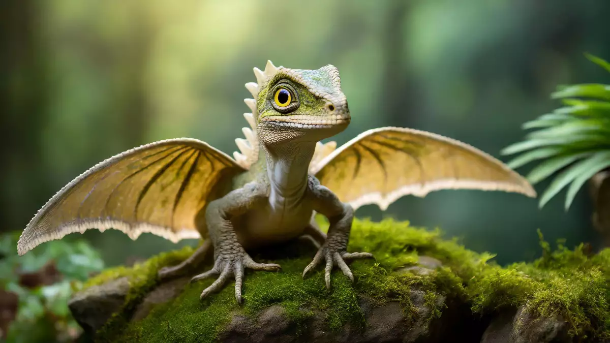 Prehistoric Winged Wonder - A Captivating Creature from the Past